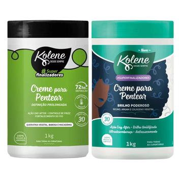 Kit Kolene Creme para Pentear Brilho Poderoso + Definição Prolongada ...