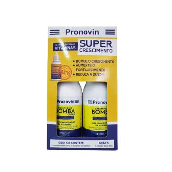 Kit Kpriche Pronovin Super crescimento shampoo bomba com 250mL + creme ...