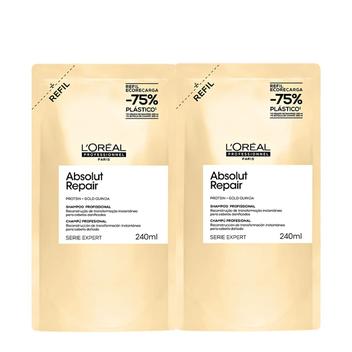 Kit L'Oréal Professionnel Absolut Repair Gold Refil Shampoo Extra (2 ...