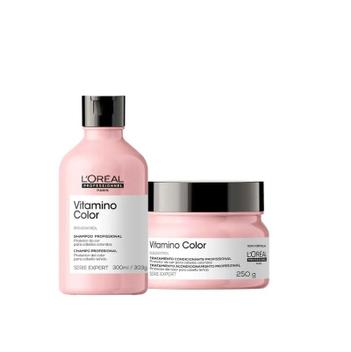 Kit L'Oréal Vitamino Color Shampoo 300ml + Máscara 250g - Loreal ...