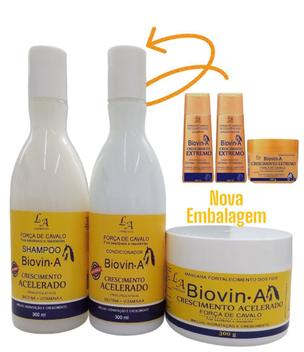 Kit LA Biovin A Crescimento Capilar - Hidratante Força Cavalo - Anti ...