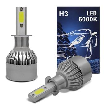 Kit Lâmpada Super LED Automotiva D-lux H3 - 12/24V 6000K 4600 Lumens ...