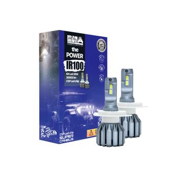 Kit Lâmpadas Automotiva Super LED H1 H3 H4 H7 H11 H27 HB3 IR100 6500K 12V 30000 Lúmens Super ...