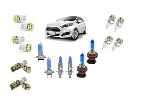 Kit Lâmpadas De Leds + Farol New Fiesta 2014 A 2016 - Blue Lion - Kit ...