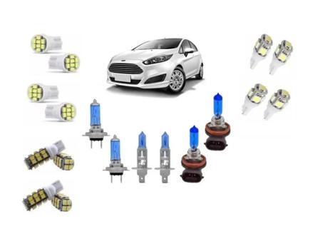 Kit Lâmpadas De Leds + Farol New Fiesta 2014 A 2016 - Blue Lion ...