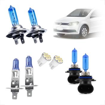 Kit Lâmpadas Halógena Super Branca Farol baixo H7 Alto H1 e Milha HB4 ...