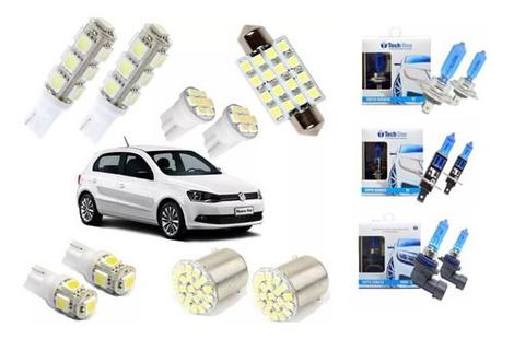 Kit lampadas led super brancas gol voyage g5 g6 techone h8 - MFL ...