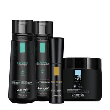 Kit LARREE Équilibre Shampoo Condicionador Óleo Argan & Baobab e Power ...