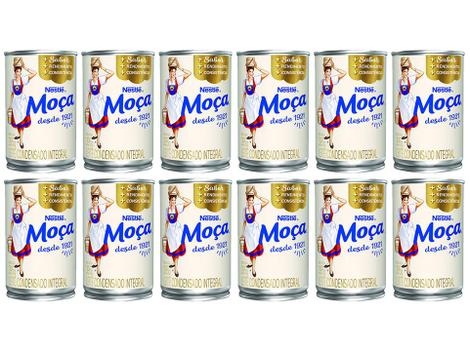 Kit Leite Condensado Nestlé Moça Original Lata - 395g 12 Unidades ...