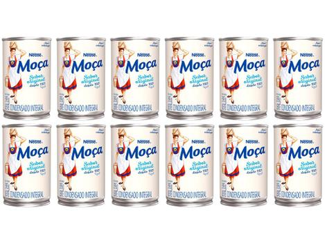 Kit Leite Condensado Nestlé Moça Original Lata - 395g 12 Unidades ...