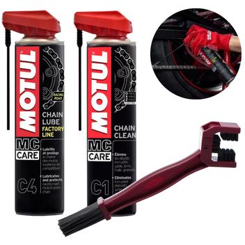 Kit Limpa e Lubrifica c/ Escova Correntes Motos Competição Alta ...