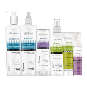 Kit Limpeza Antioleosidade - Sabonete + Loção + Gel - Vita Derm ...