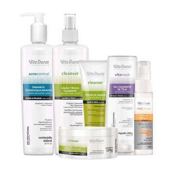 Kit Limpeza De Pele Vita Derm Com Emoliente E Vitamina C - Kit de ...