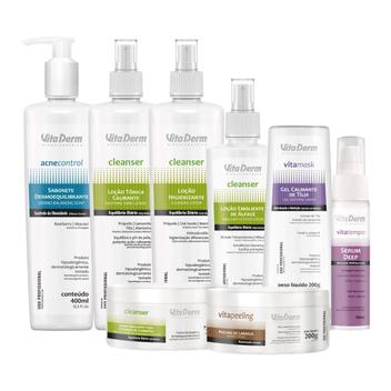 Kit Limpeza de Pele Vita Derm Completo 200g - Kit de Tratamento para o ...