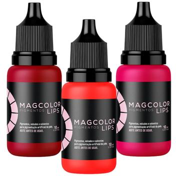 Kit Lips Mag Color Gold 5ml - 3 Pigmentos para Micro Labial - Mag ...