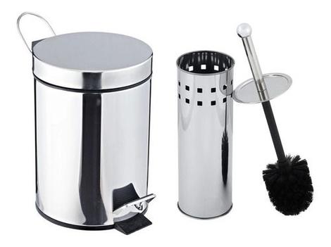 Kit Lixeira De Banheiro - Com Escova Sanitária - Sensea - Acessórios ...