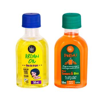 Kit Lola From Rio - Leave-In Argan Oil 50ml + Óleo Pinga! Cenoura ...
