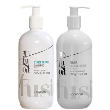 Kit London Shampoo Start 500ml e Fiber Regeneration 500ml - Kit de ...