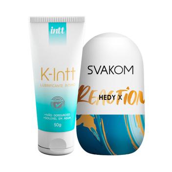 Kit Lubrificante Íntimo K-Intt Correlato 50g + Masturbador Egg Hedy X ...