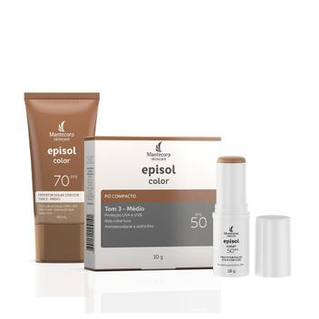 Kit Make FPS Episol Color Pó Compacto + Base + Stick tom3 - Mantecorp ...