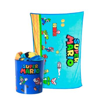 Kit Manta + Balde Super Mario Nintendo Oficial Zona Criativa - Zona ...