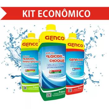 Kit Manutenção, choque e clarificante Genco 1l - Algicida - Magazine Luiza