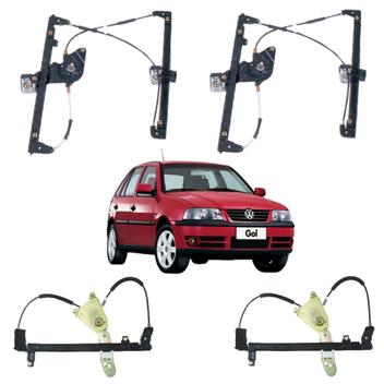 Kit Máquina Do Vidro Mecânica 4 Portas Gol Saveiro G2 G3 G4 - Micro ...