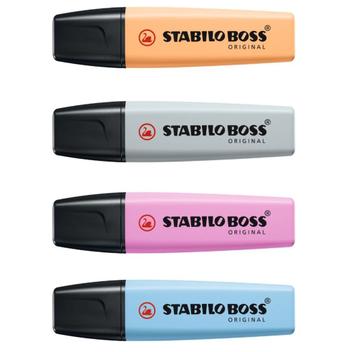 kit Marca Texto STABILO Boss Novas Cores Tons Pastel Lettering - Caneta ...