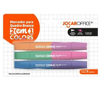 Kit Marcador Para Quadro Branco 2 Em 1 Colors 3Und Jocar - Quadro ...