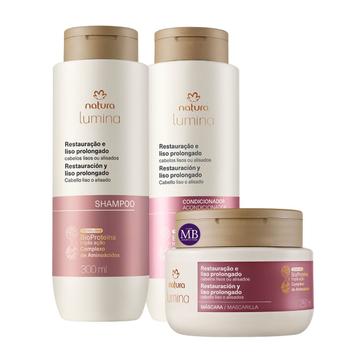 Kit Máscara Capilar Restauração e Liso Prolongado Lumina Natura - Kit ...