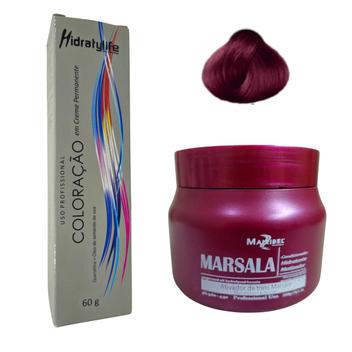 Kit Máscara Matizadora Marsala e Tinta Coloração Vinho Marsala ...