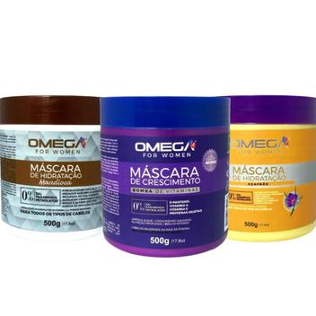 Kit Máscaras para Cronograma Capilar Intensivo - OMEGA HAIR - Kit de ...