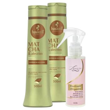 Kit Matcha Shampoo + Cond 500ml + Finalizador Obrigatório Lourre 120ml - HASKELL - Kit Shampoo e ...