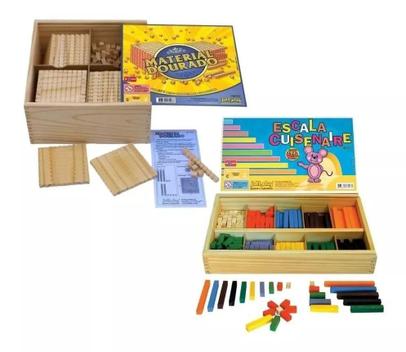 Kit Material Dourado 611 Peças E Escala Cuisenaire 294 Peças - Mundo ...