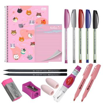 Kit Material Escolar Completo Feminino 10 M - Escolha a Cor - Tilibra ...