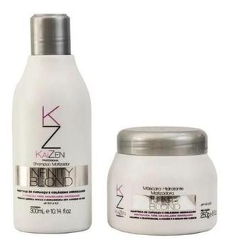 Kit Matizador Kaizen Infinity Blond Shampoo300Ml+Máscara250G - Matizador - Magazine Luiza