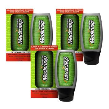 Kit Medicasp Shampoo Anticaspa Com 3 Unidades De 130ml Cada - GENOMMA ...