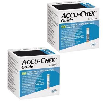 Kit Medidoras De Glicose Accu-Chek Guide Com 2 Unidades De 50 Tiras Cada - ROCHE - Equipamentos ...