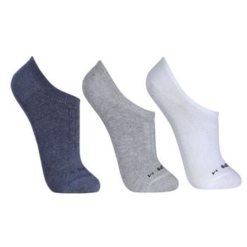 Kit Meia Sapatilha Walk Azul, Cinza e Branco - 3 pares - Lupo Cinza ...