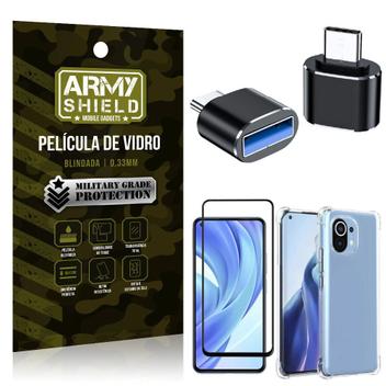 Kit Mi 11 Lite Adaptador OTG Tipo C para USB + Capa Anti Impacto ...