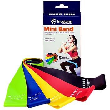 Kit Mini Band 5 Faixas Elásticas de Exercícios Incoterm - Mini Band ...