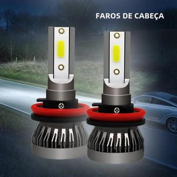 Kit Mini LED para Farol de Carro H11 H7 9005 HB3 H4 Hi/Lo - 6000K 12V ...