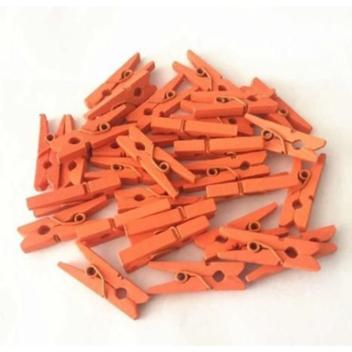 Kit Mini Pregador Laranja 25mm Madeira Com 100uni - Lextac - Objetos de ...