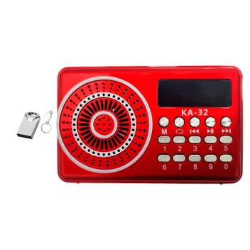Kit Mini Rádio Bluetooth FM Portátil Antigo Usb Micro Sd MP3 Vermelho e ...