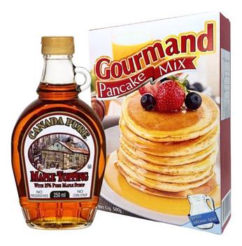 Kit Mistura Panqueca Pancake Mix Gourmand + Maple Syrup 15% - Xarope de ...