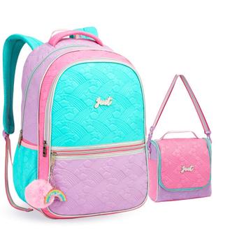 Kit Mochila e Lancheira Escolar Juvenil Multicolor - Denlex - Mochila ...