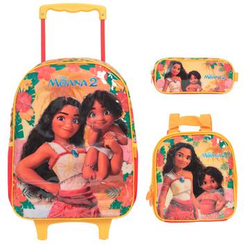 Kit Mochila Infantil Feminina Moana 2 Rodinha Tam G Colorida - Plike ...