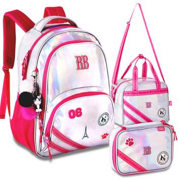 Kit Mochila Lancheira Estojo RB Rebecca Bonbon Holográfica Lançamento ...