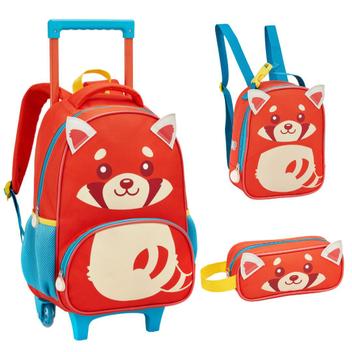 Kit Mochila Rodinha Lancheira e Estojo Creche Infantil ZOOP - Seanite ...