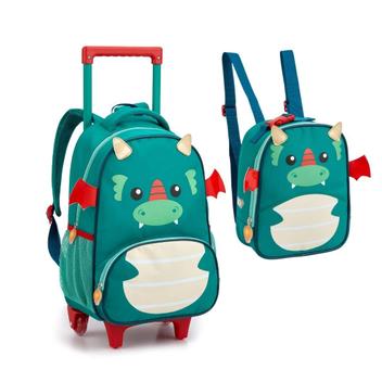 Kit Mochila Rodinha Lancheira Escolar Zoop Animais - Seanite - Material ...